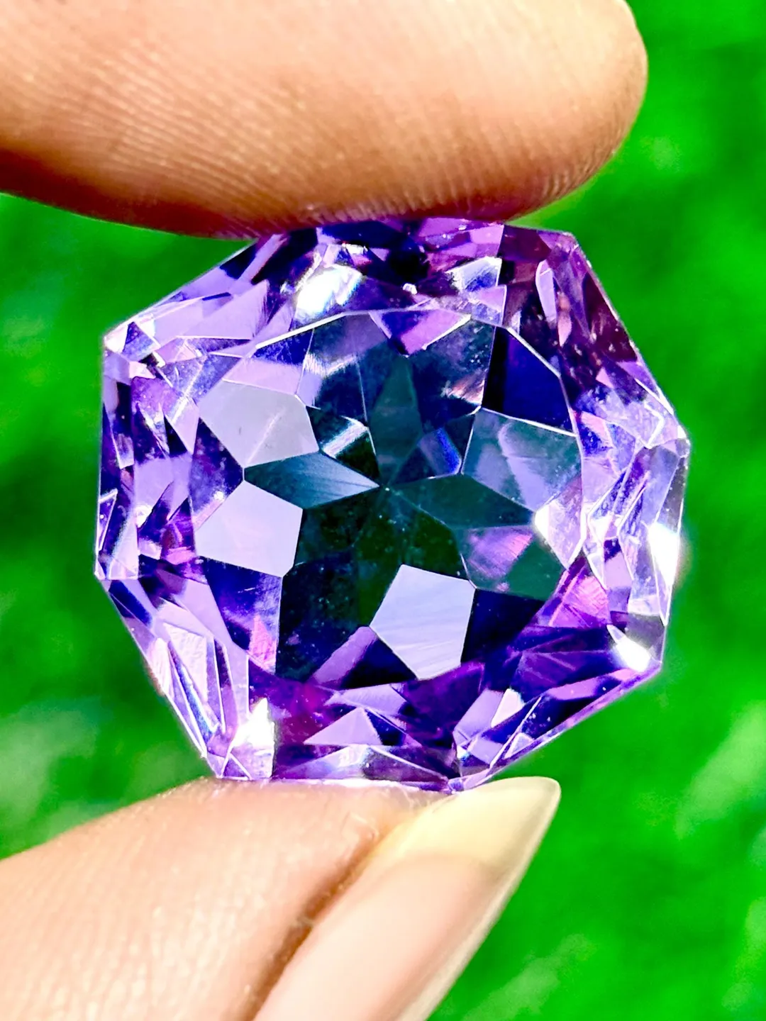45.Ct Lavender Purple Loose Gemstone | Large Faceted Amethyst for ...