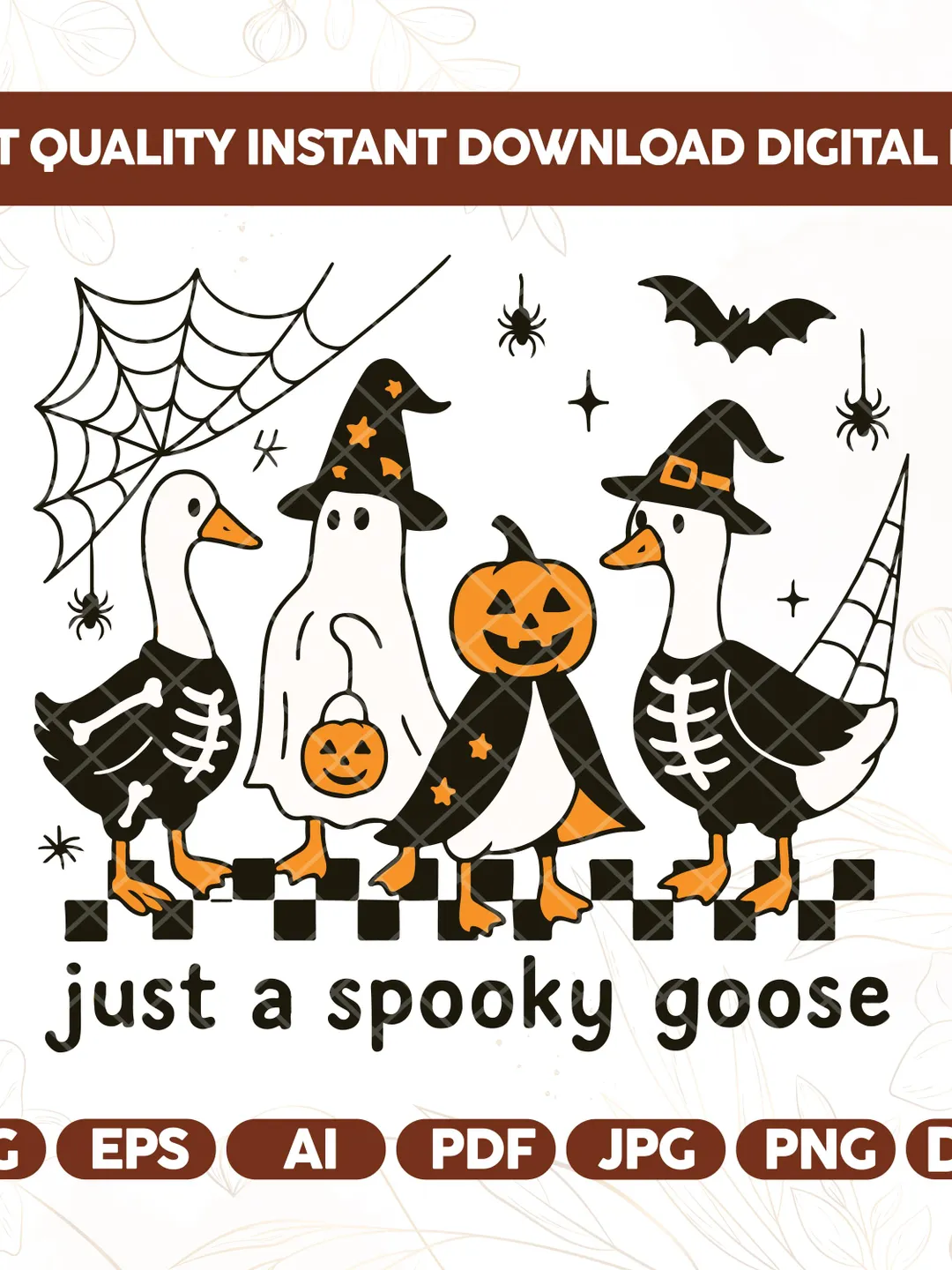 Spooky Goose Halloween Png,Funny Halloween Goose Png,Just a Spooky ...