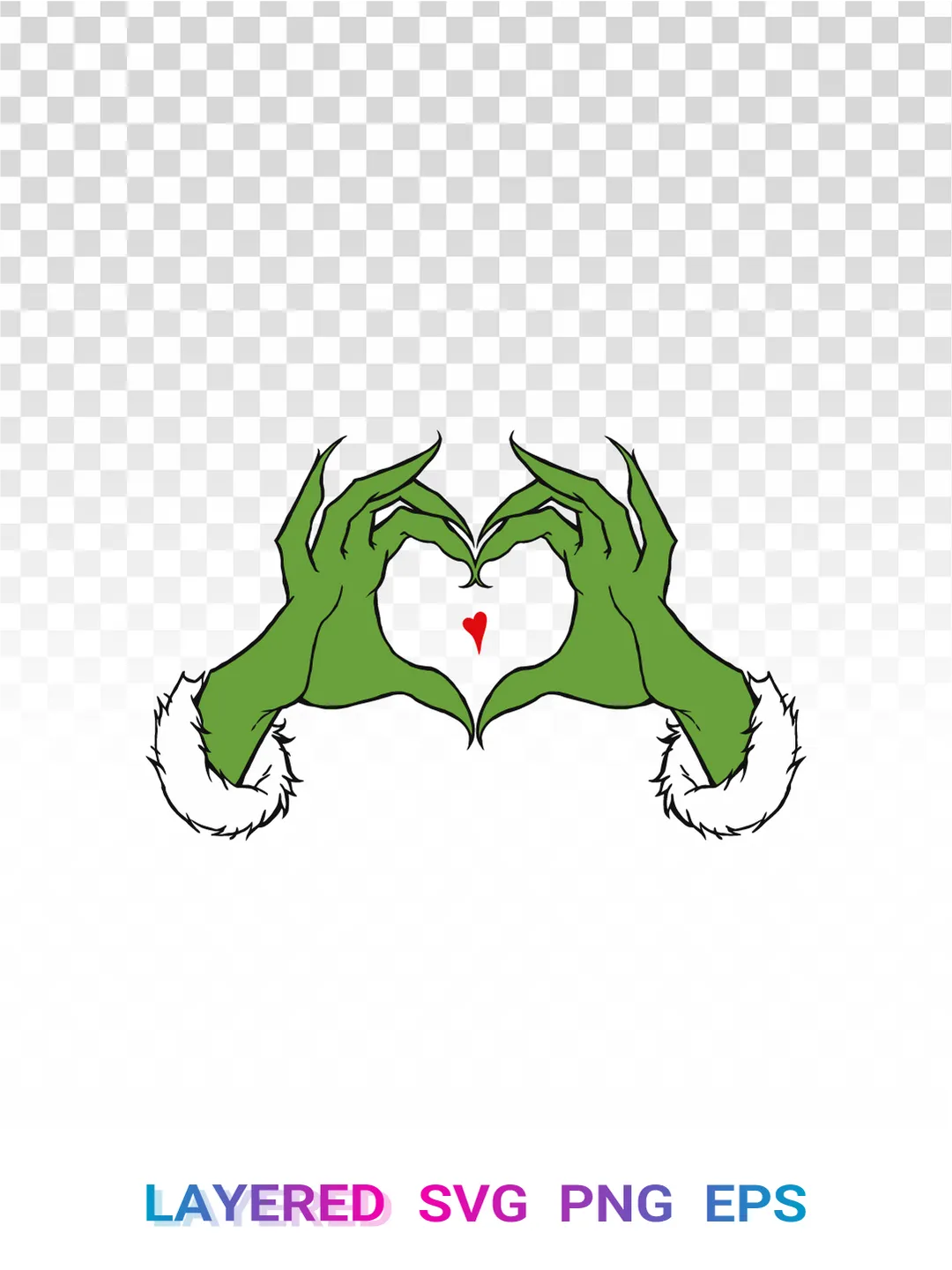 Festive Grinch Heart Hands SVG for the Ultimate Christmas Crafter