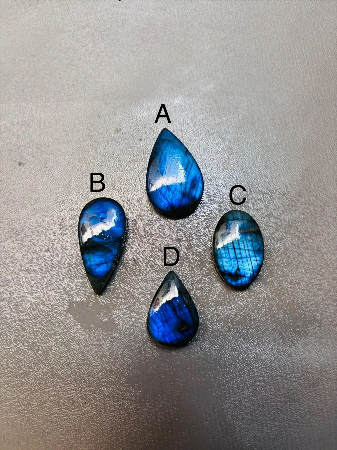 Natural Blue Labradorite Cabochon: Handmade Gemstone Jewellery