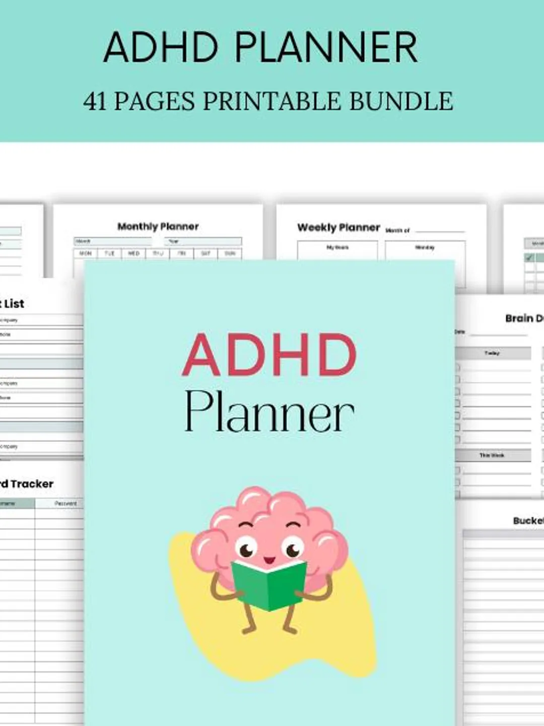 Adhd planner printable, Adhd life planner, adhd digital planner, adhd ...