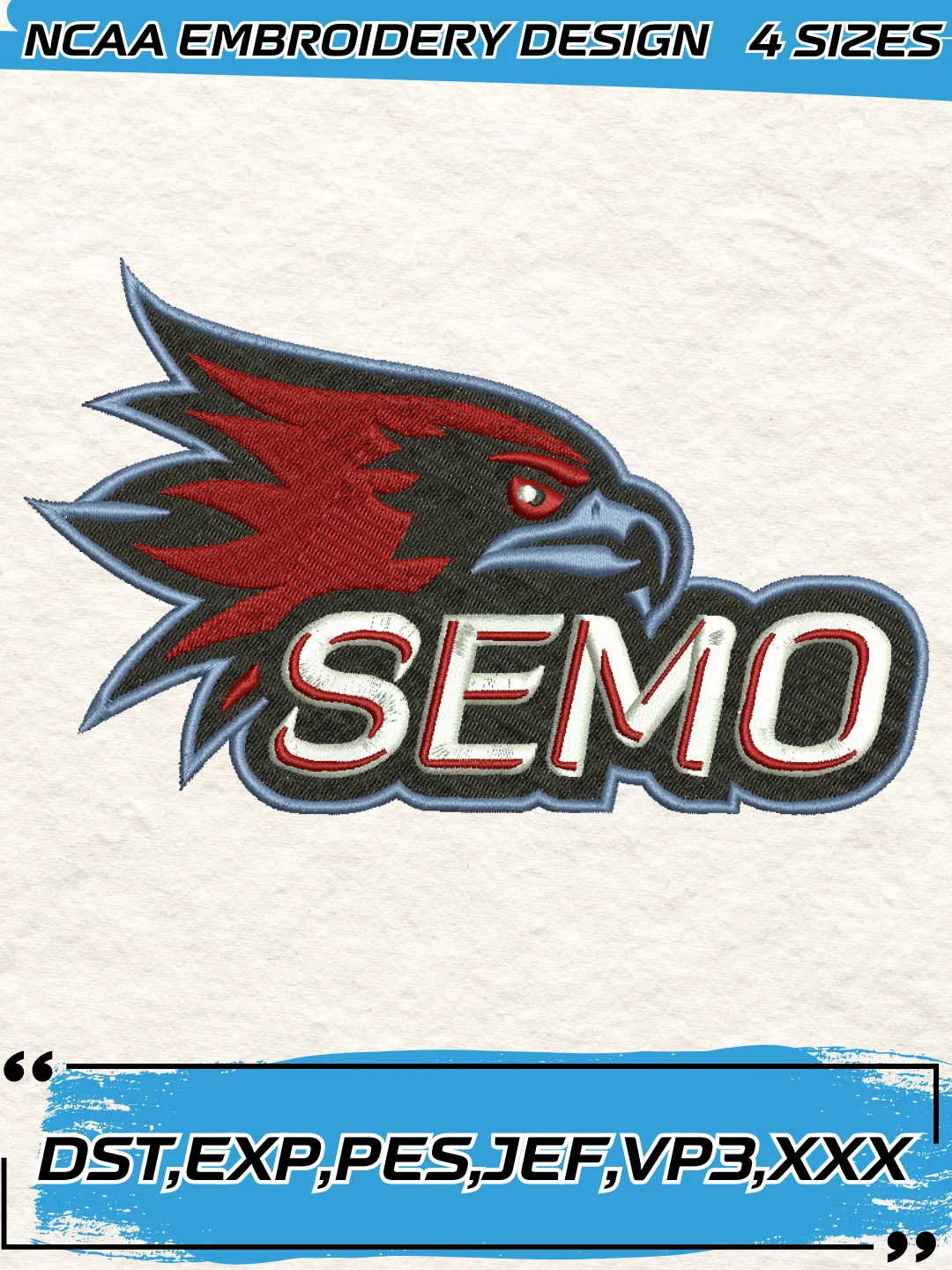 Southeast Missouri State Redhawks Embroidery Designs,NCAA Logo ...
