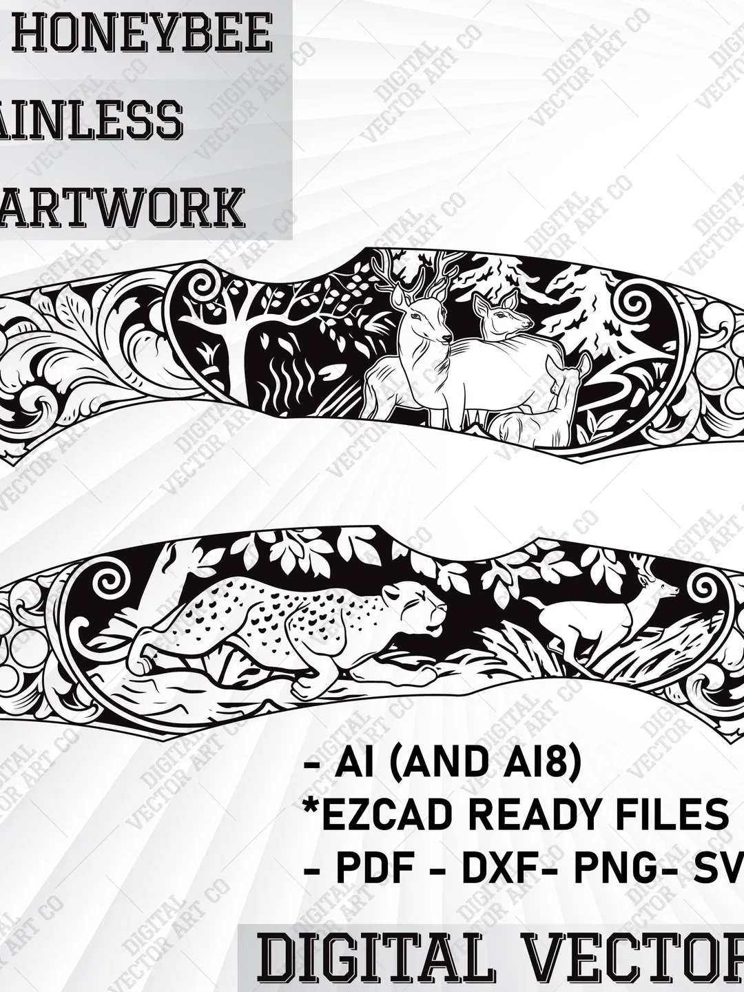 Laser Engraving Customs Knife Design Spyderco Honeybee Black Stainless ...