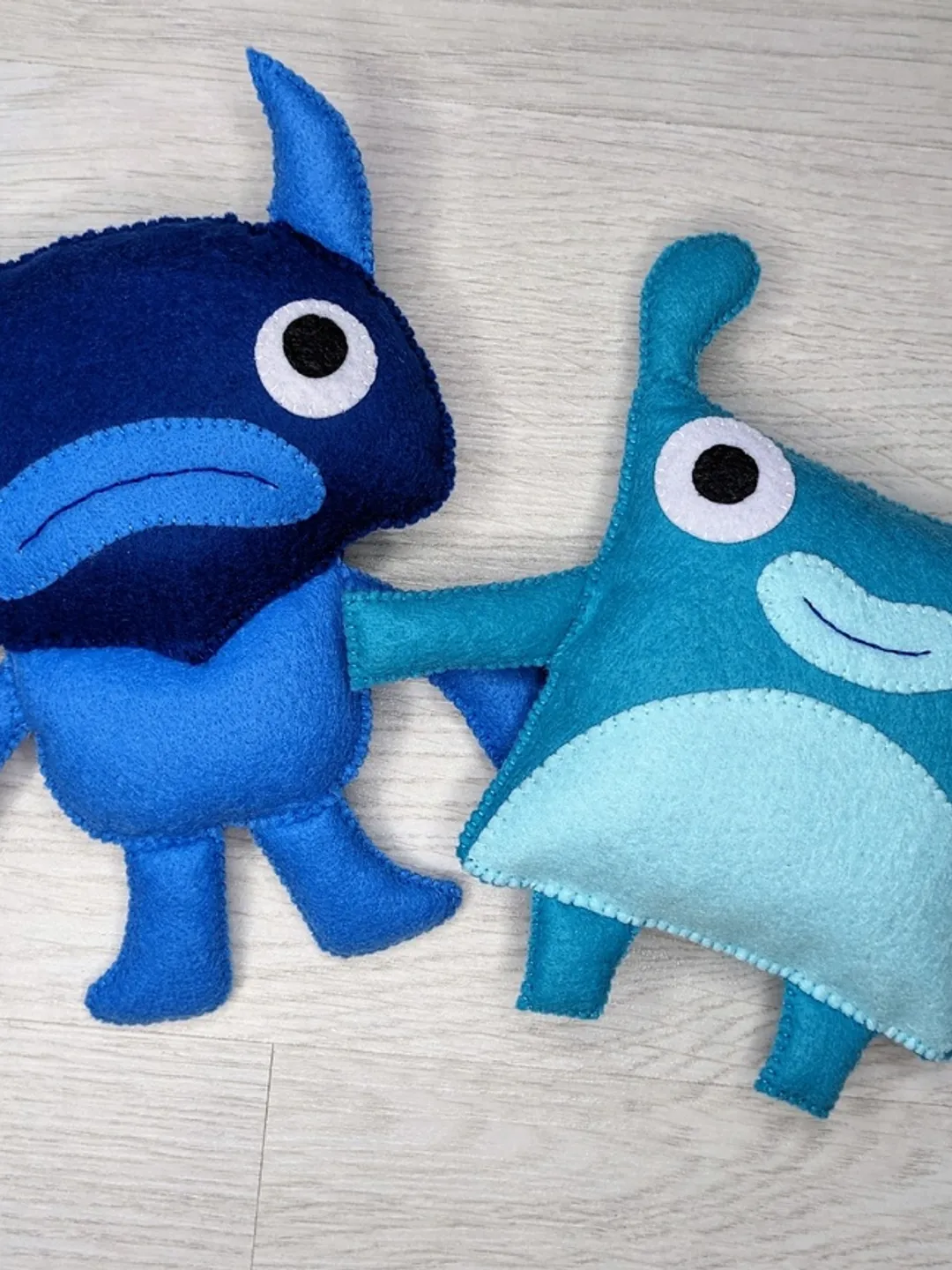 Endless alphabet Monsters Felt toys, Endless Numbers - Big Blue Monster