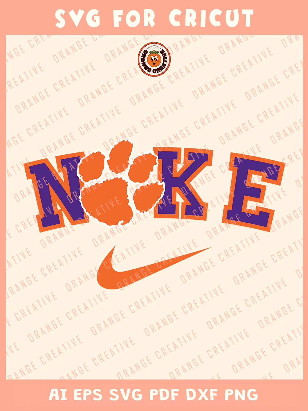 Ni.kee Clemson Tigers Svg, NCAA College Football Team Svg, NCAA Clemson ...