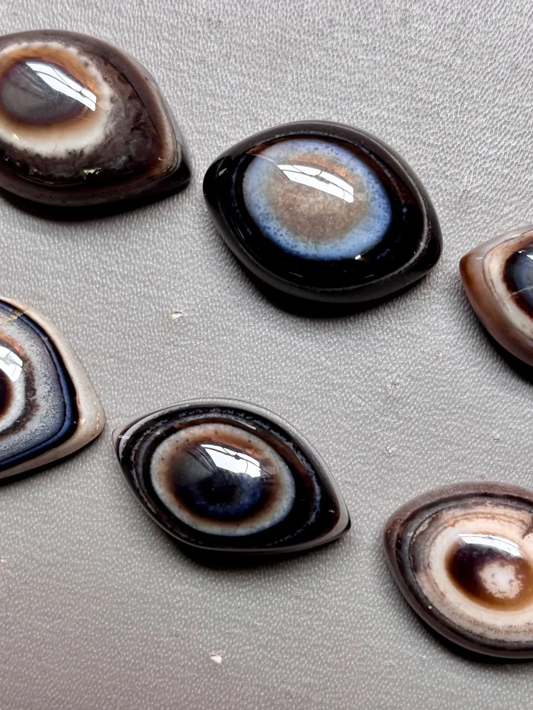 Natural ,Black Banded Agate, Eyes ,Semi Precious ,Gemstone, Handmade,