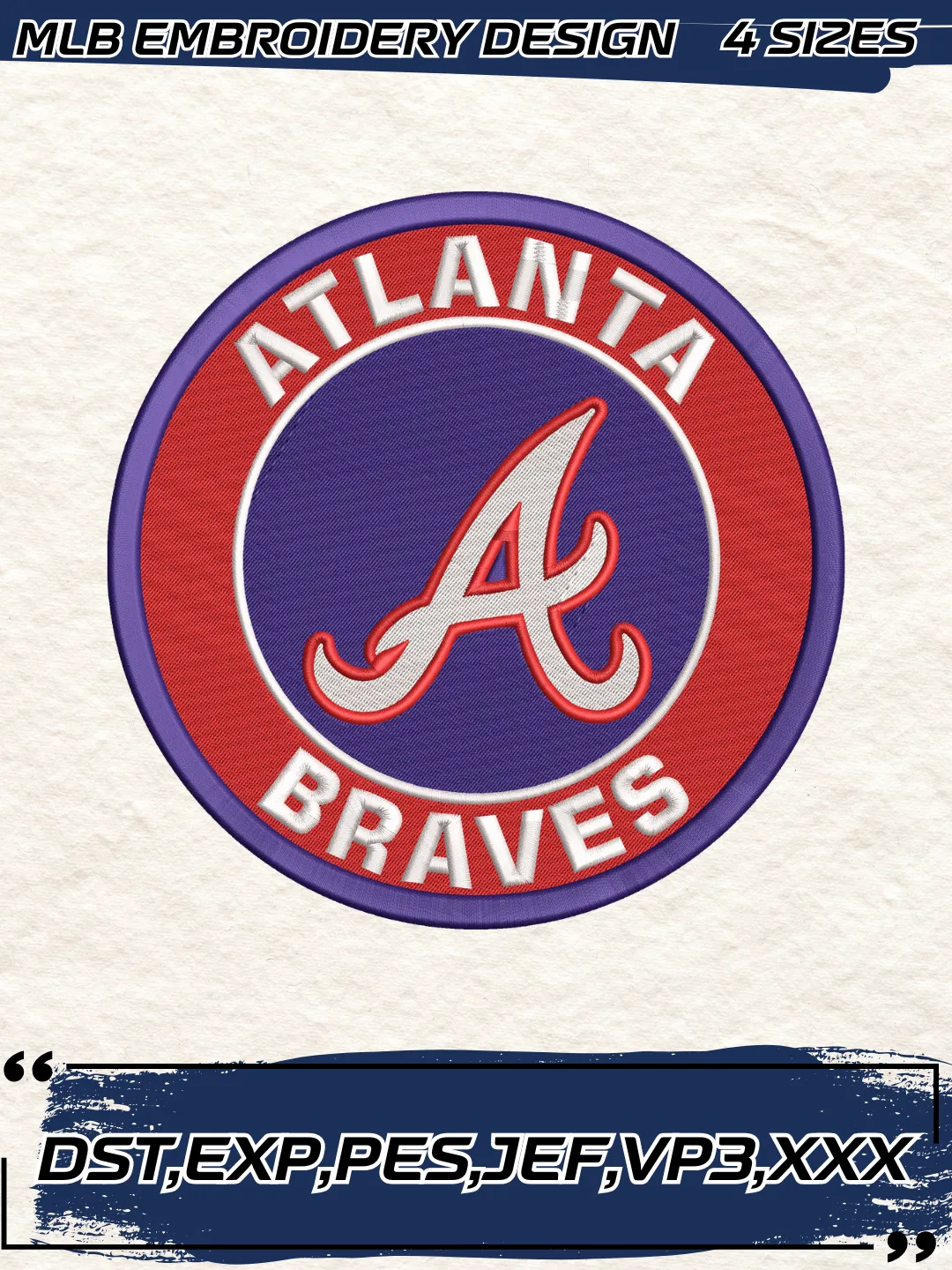 Atlanta Braves Logo Embroidery Design,MLB Embroidery Design,Machine ...