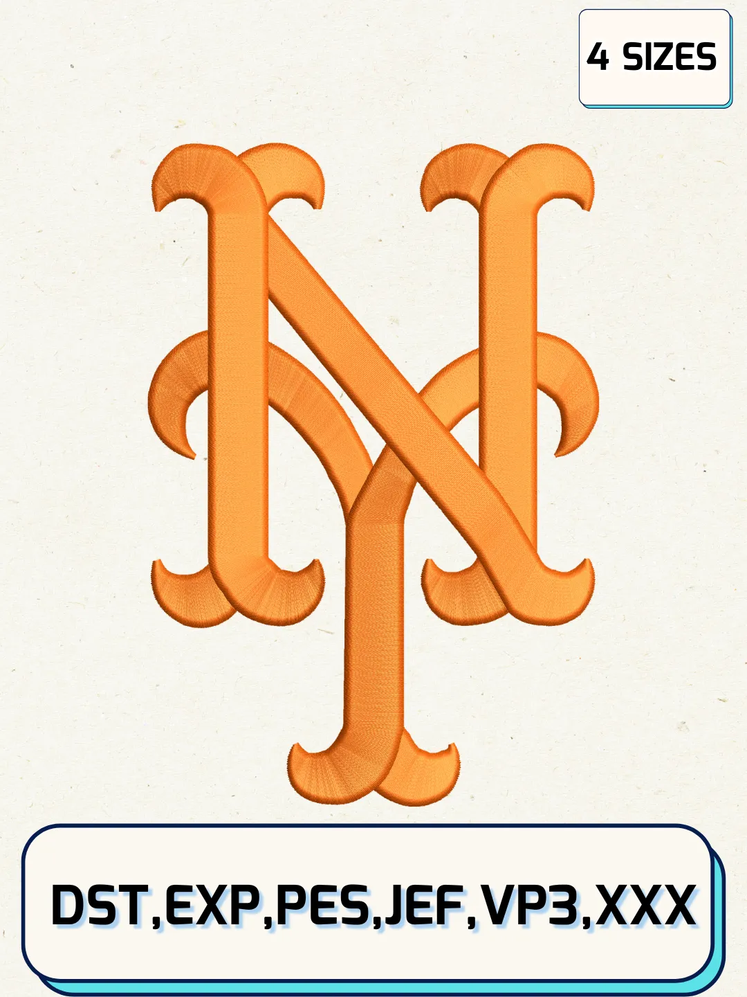 New York Mets Logos Embroidery Design Files, MLB Logos Embroidery ...