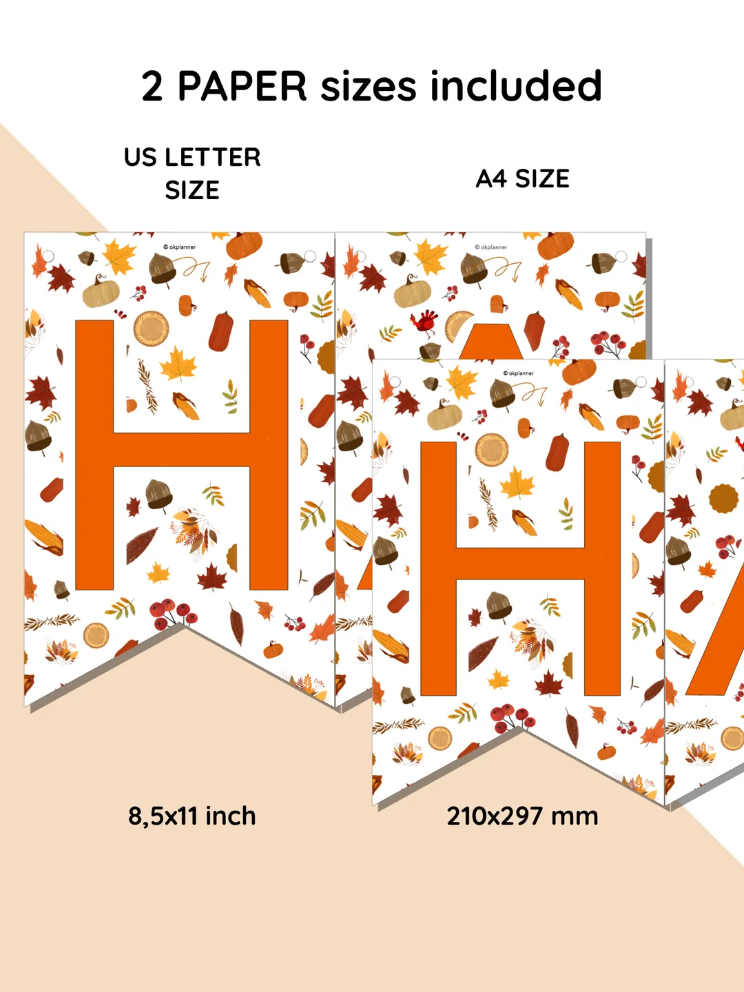 Printable Thanksgiving banner set. DIY Fall Garland Decor. Thanksgiving ...