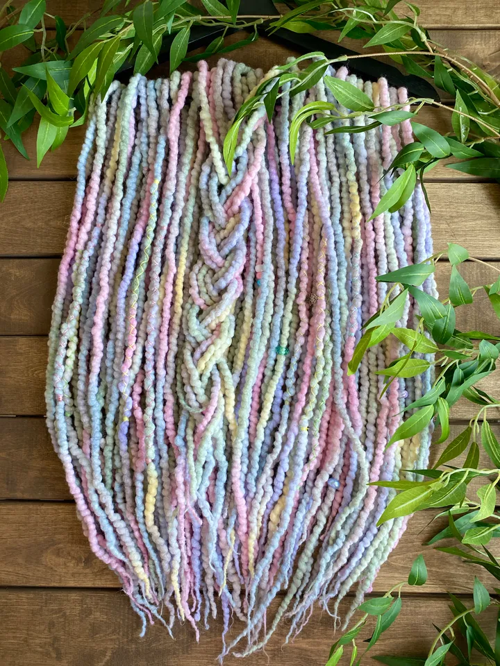 Pastel colorful Wool De dreadlocks Ready to Ship $250.00 | Buy online ...