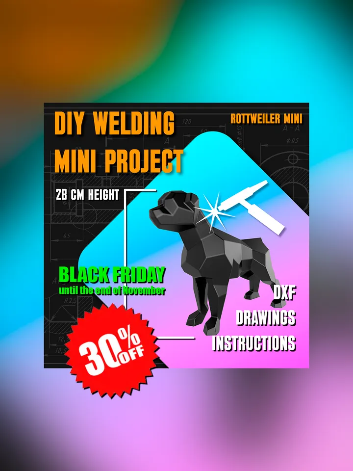 Welding Project Plans Drawings Rottweiler Mini (DXF, PDF) $34.00 | Buy ...