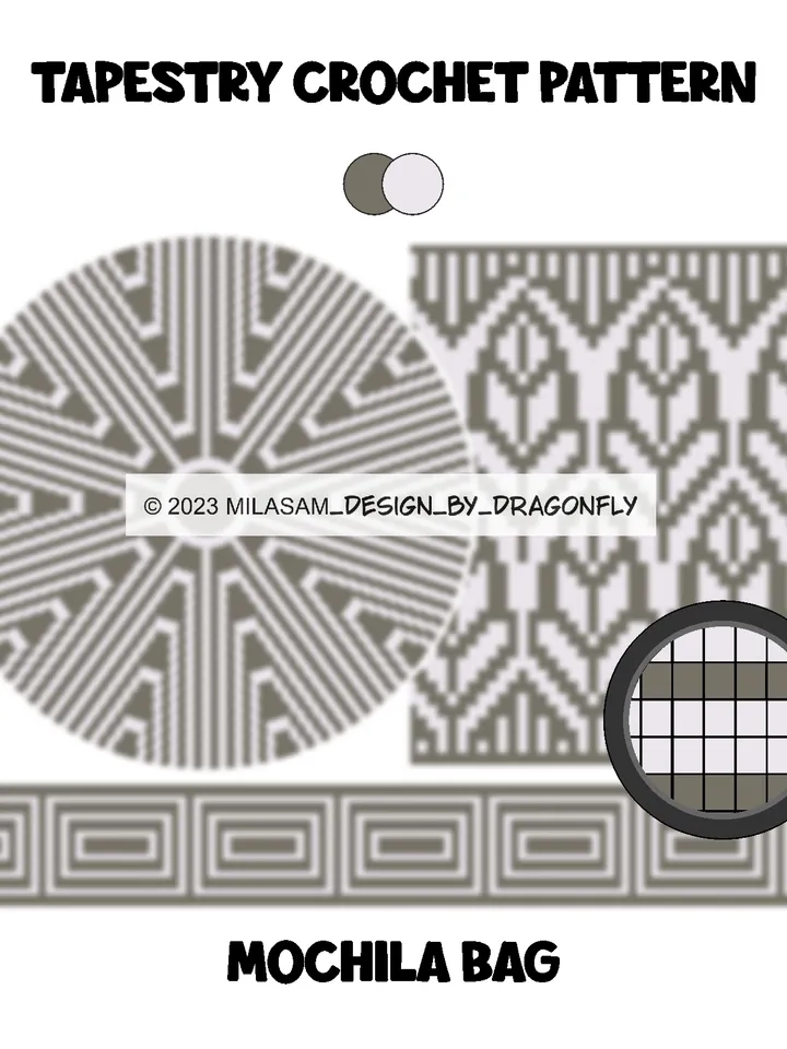 PATTERN: Tapestry crochet bag / wayuu mochila bag / 872 $3.50 | Buy ...