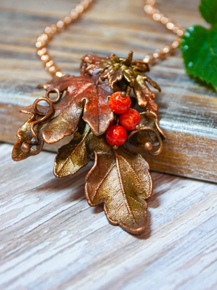 Unique handmade copper pendant made using the electroforming process ...