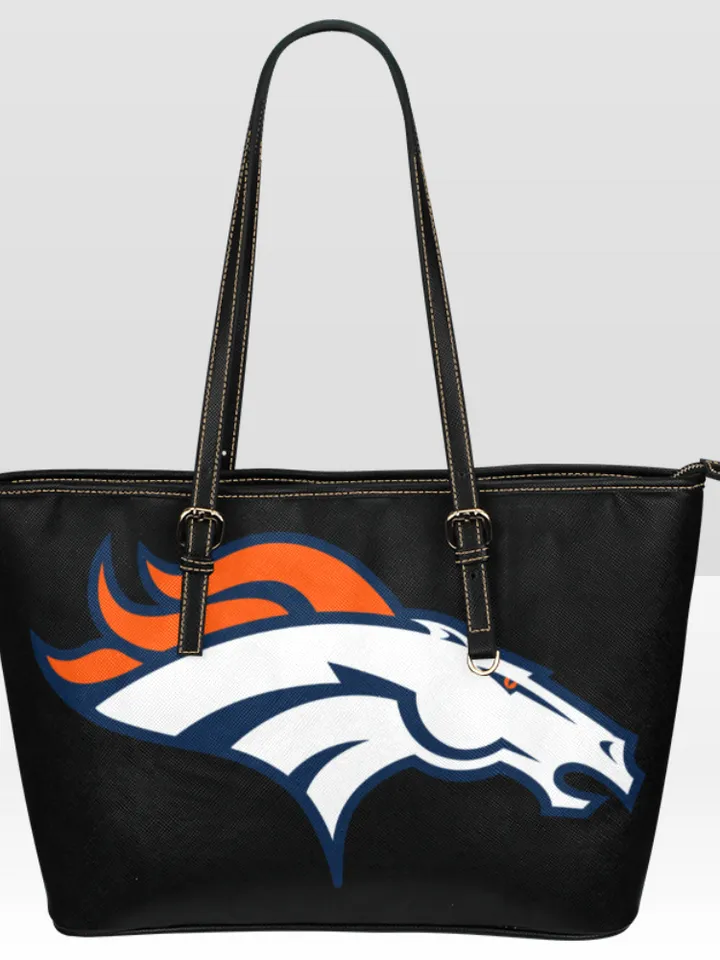 Denver Broncos Leather Tote Bag $60.00 | Buy online with delivery