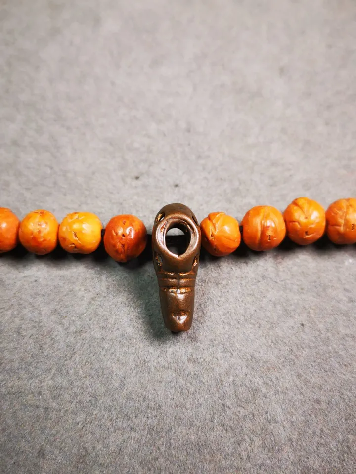 Gandhanra Tibetan Guru Bead,Mini Size T-drilled 3-Hole Prayer Bead,Mala ...