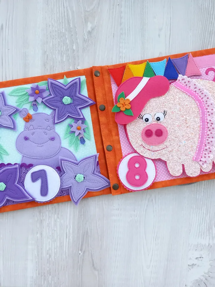 Counting from 1- 10,Educational rainbow book, Toddler busy book ...