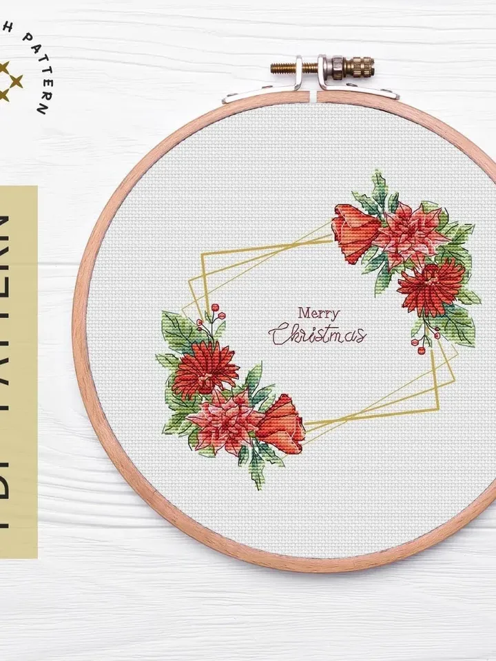 Frame Cross Stitch Pattern PDF, Border Cross Stitch PDF, Modern Cross ...