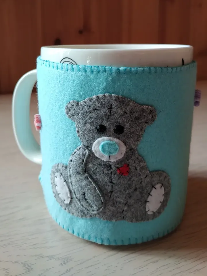 Valentine pattern, Felt cup cozy pattern, Felt mug cozy, Cup warmer ...