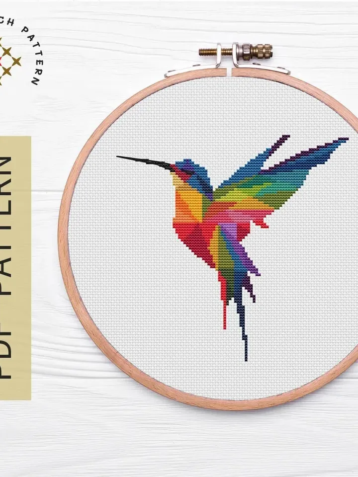 Hummingbird Cross Stitch Pattern, Bird Cross Stitch Pattern PDF ...