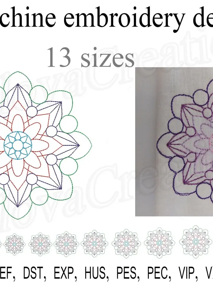 Mandala embroidery designs Ornament embroidery file for machine 13 ...