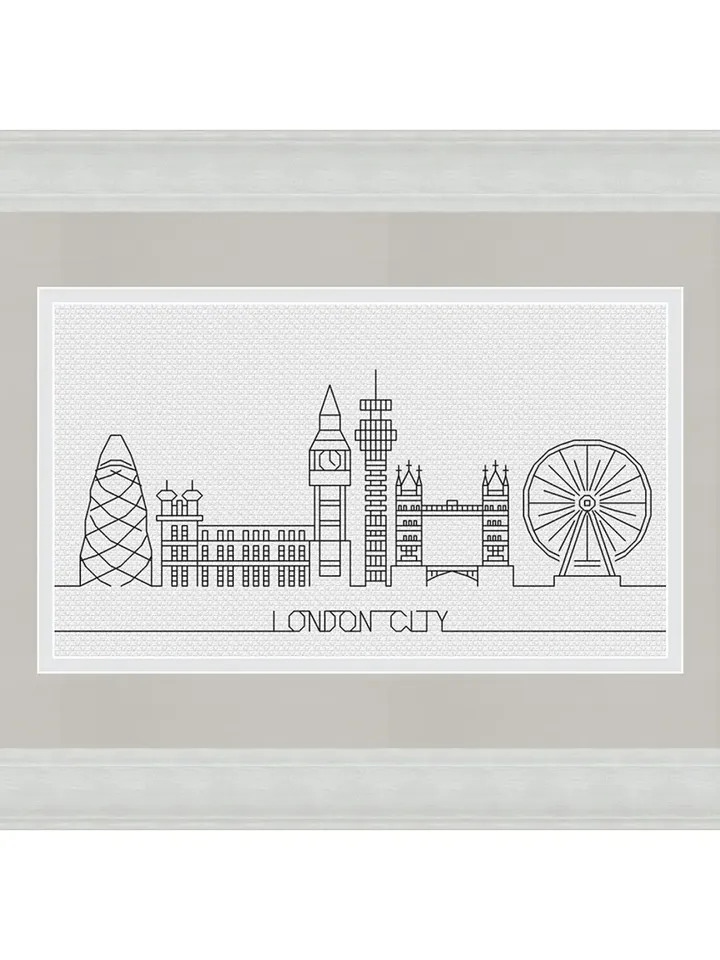 London Cross Stitch Pattern Modern, England Cross Stitch, Britain cross ...