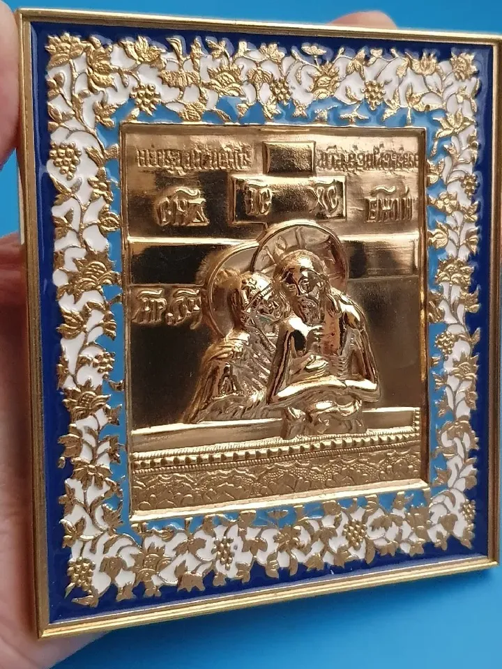 Don't cry for me Mother icon (Pieta icon) colorful enamel | copy of an ...