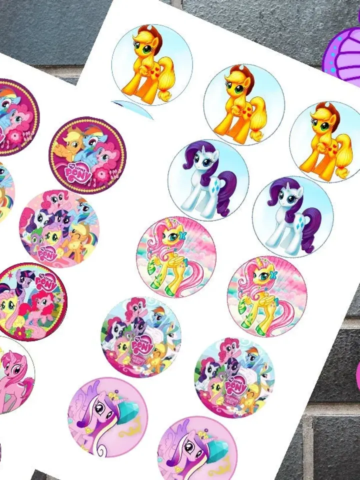 2.5 Inch Circles Printable Stickers for Badge Cake Toppers Scrapbooking ...