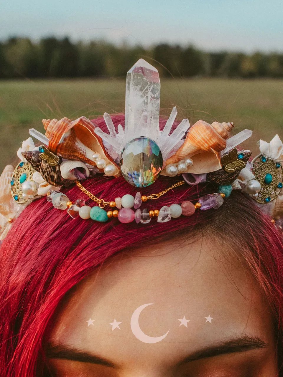 Love at the First Sight Mermaid Crown - Bohemian festival tiara, hippie ...