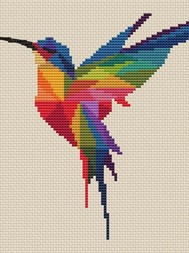 Hummingbird Cross Stitch Pattern, Bird Cross Stitch Pattern PDF ...