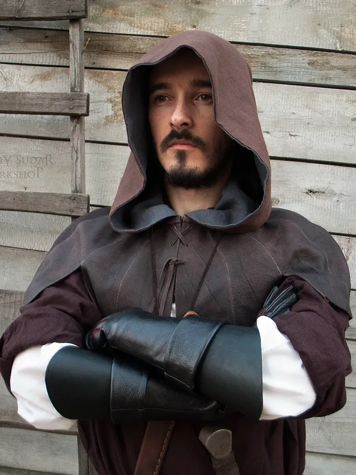 READY TO SHIP - Double-sided Linen Hood inspired Witcher / larp cape ...