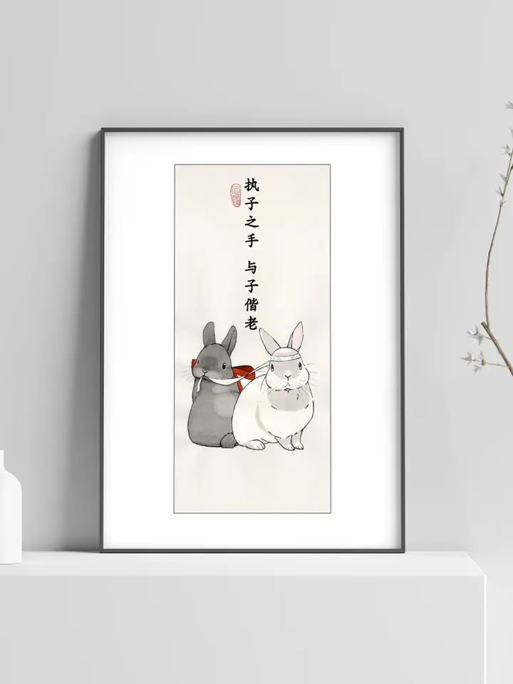 Printable art WangXian (Rabbits) / print it at home / Directly from the ...