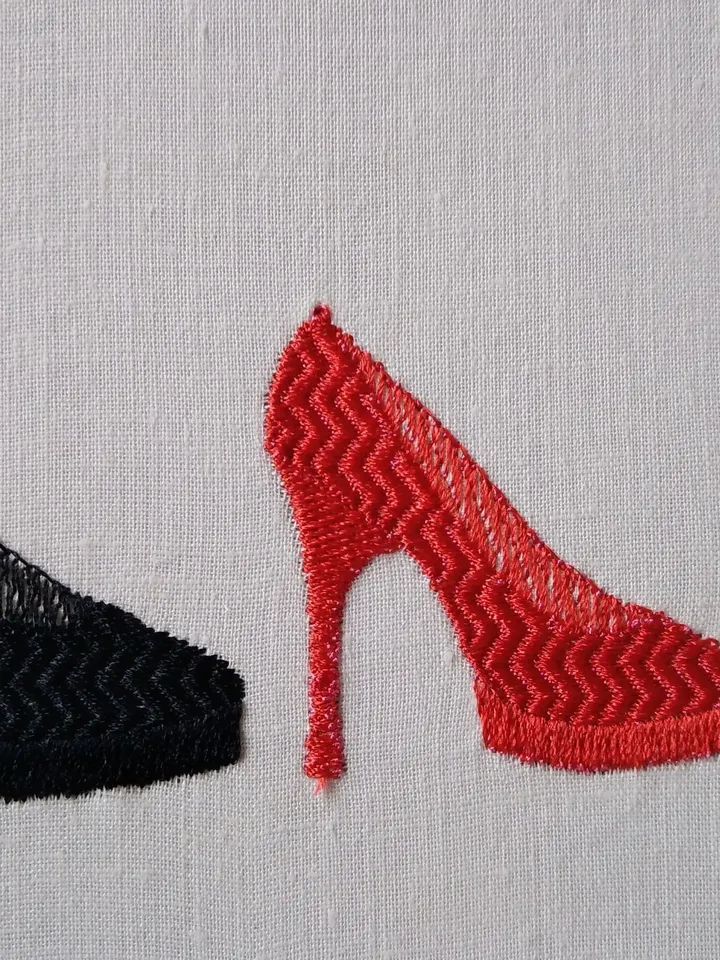 Shoe Machine Embroidery design Stiletto Shoe Silhouette Embroidery ...