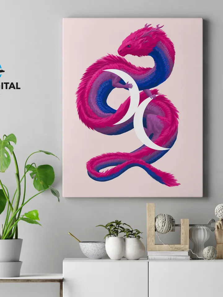 Bisexual Dragon [LGBTQ+ Poster | Rainbow Griffin Poster | Dragons ...