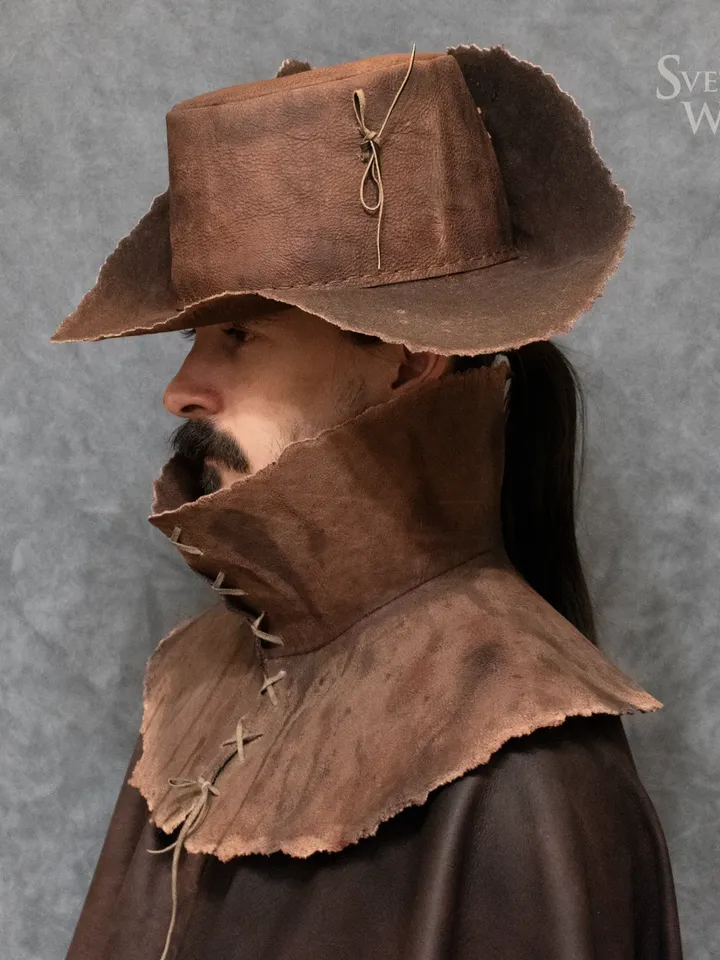 READY TO SHIP - Transformer Leather hat and cape (gorget) inspired by ...
