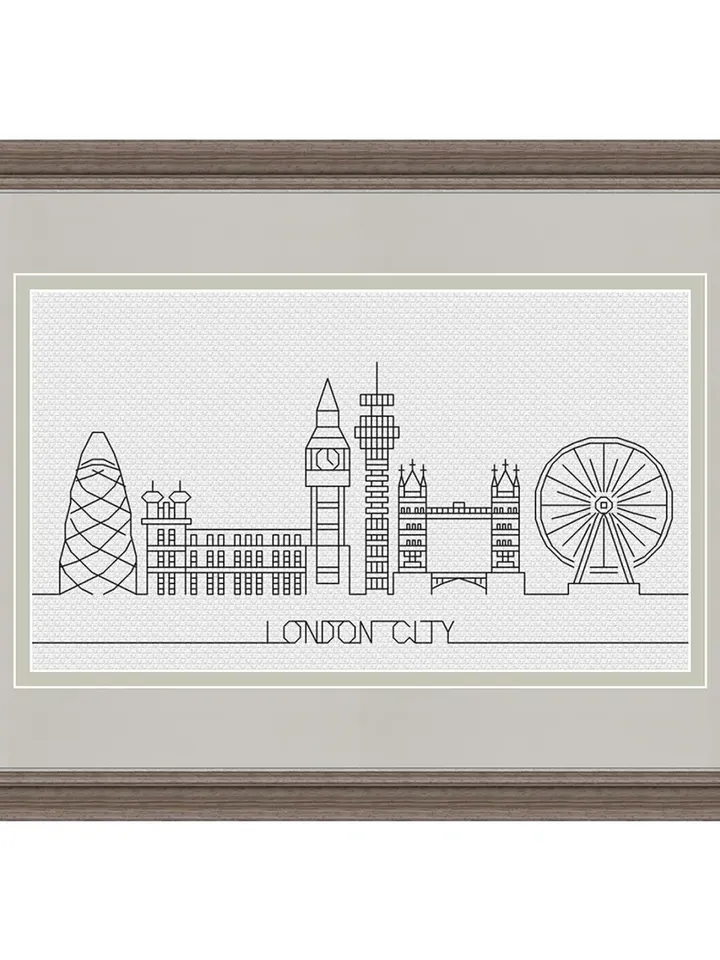 London Cross Stitch Pattern Modern, England Cross Stitch, Britain cross ...