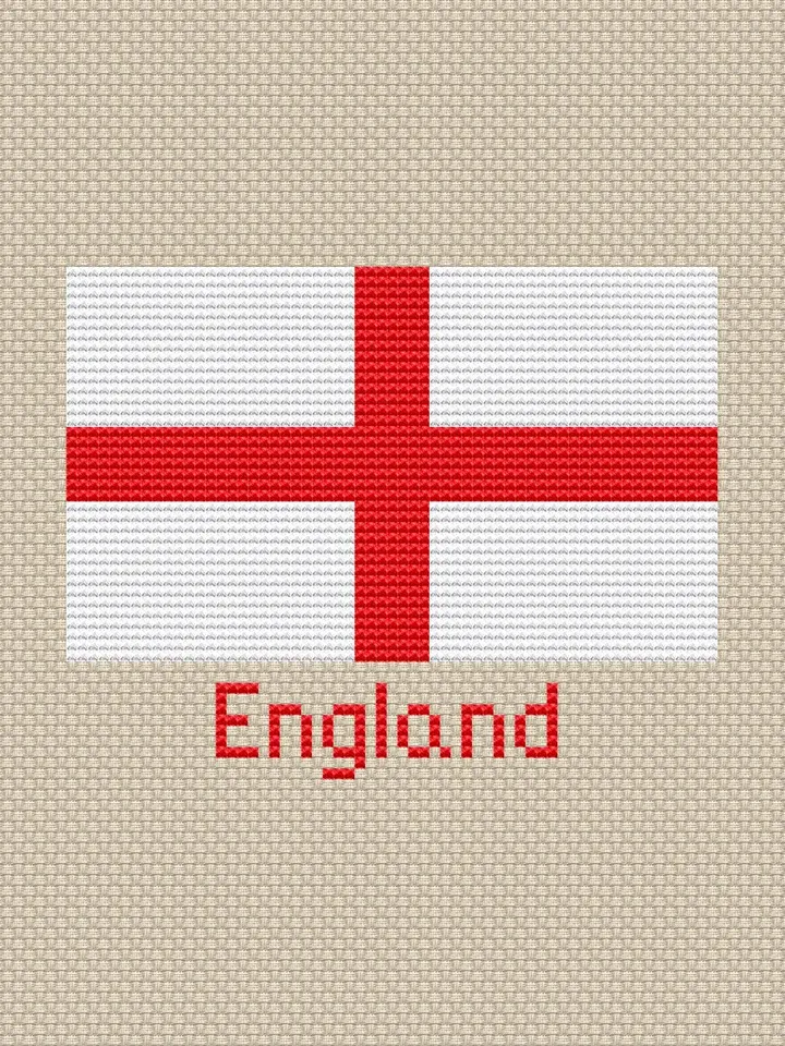 England Map Cross Stitch pattern modern, English Flag Xstitch pattern ...