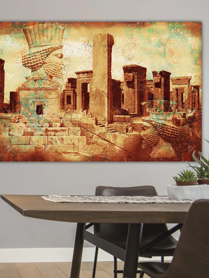 Tomb of Cyrus the great & Takht-e Jamshid | Persian Wall Art | Persian ...