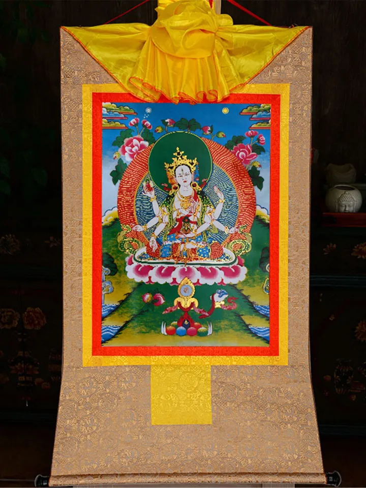 Usnisa Vijaya Thangka Brocade,The Buddha-Crown Superb Victory Dharani ...