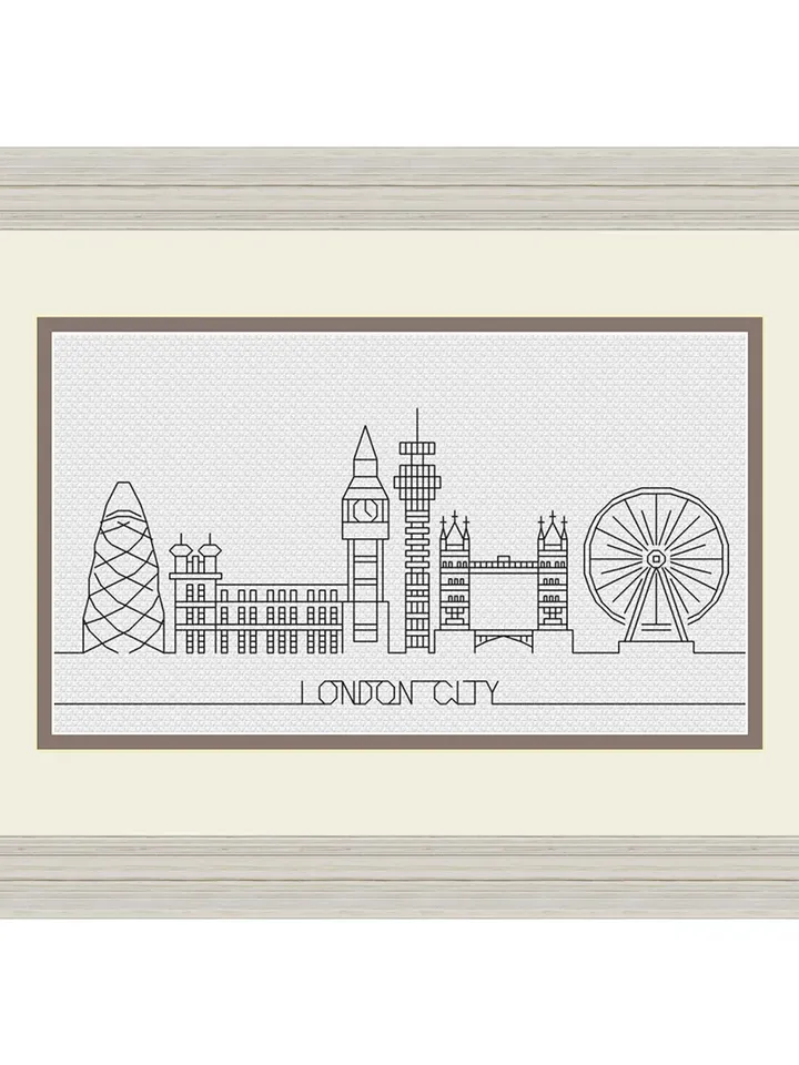 London Cross Stitch Pattern Modern, England Cross Stitch, Britain cross ...