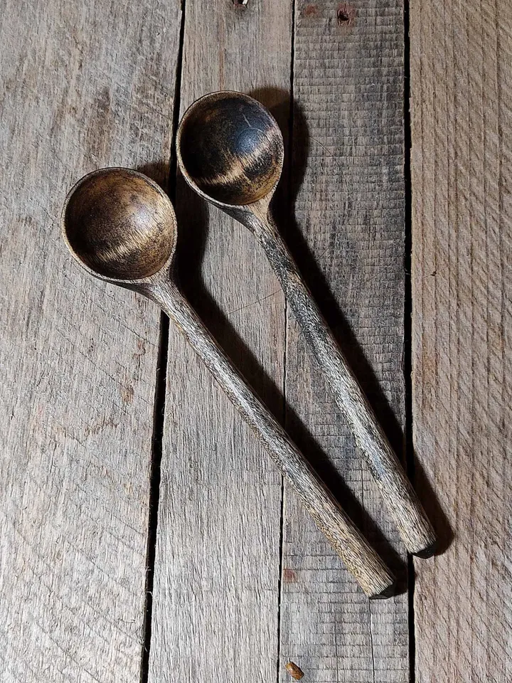 Handmade small wooden spoon, 9th anniversary willow wood, Dessert ...