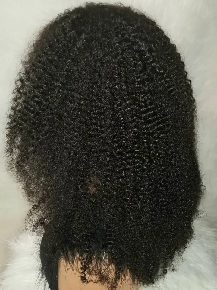 Tootie" Brazilian Afro Kinky Curly Wig, 13x6 Lace Front Human hair 24 inches Glueless Wig, Hair ...