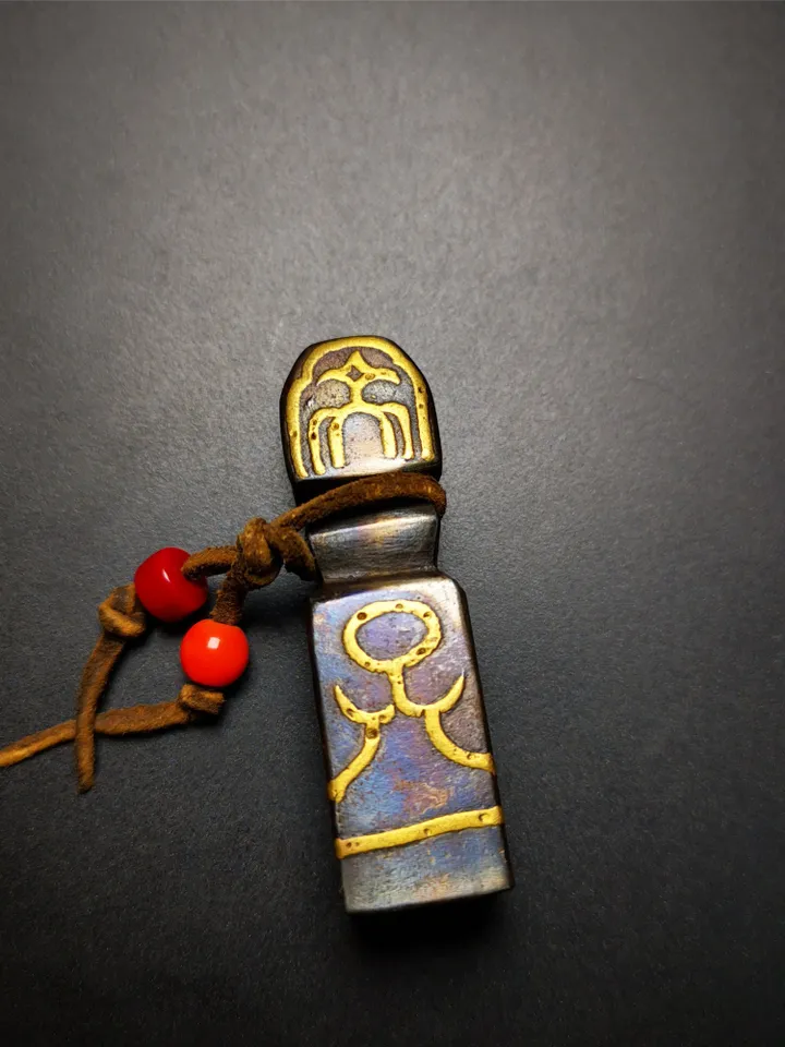 Gandhanra Antique Tibetan Buddhism Seal,OM Pattern,Copper Filled on ...
