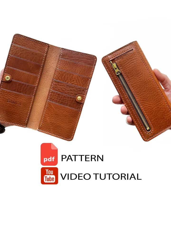 PDF Pattern long wallet - Pattern of a leather wallet - Download PDF ...