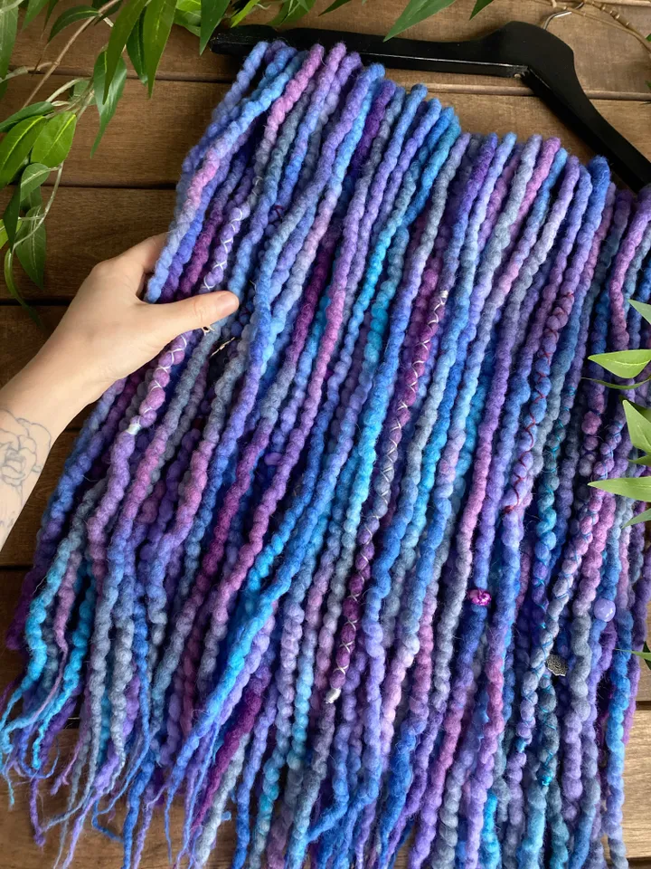 Colorful Wool Double Ended Dreadlocks Ready to Ship $250.00 | Buy ...