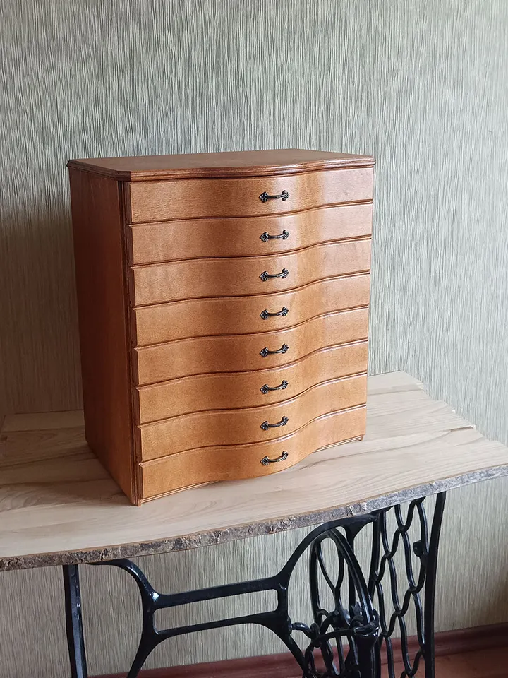 Embroidery cabinet for stitchers in vintage style, Thread storage ...