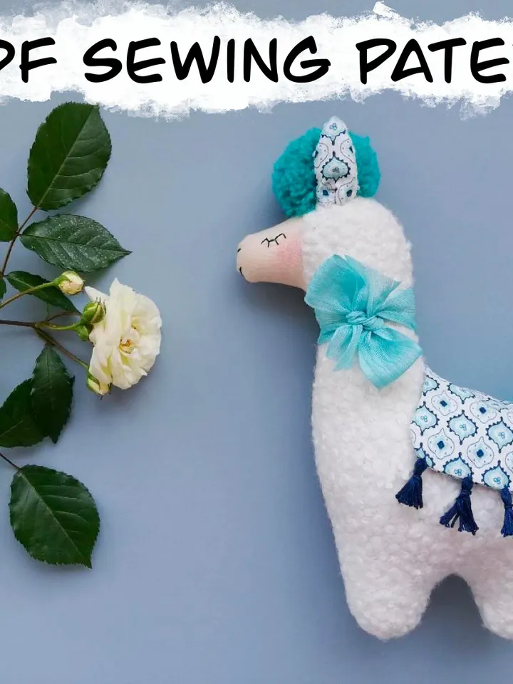 Lama, alpaca, PDF Sewing Pattern and Tutorial DIY, soft toy, PDF Sewing ...