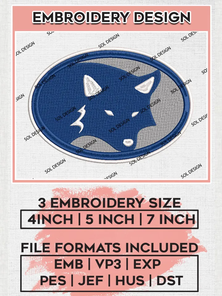 Nevada Wolf Pack Team Head Mascot Logo embroidery designs, NCAA Nevada ...