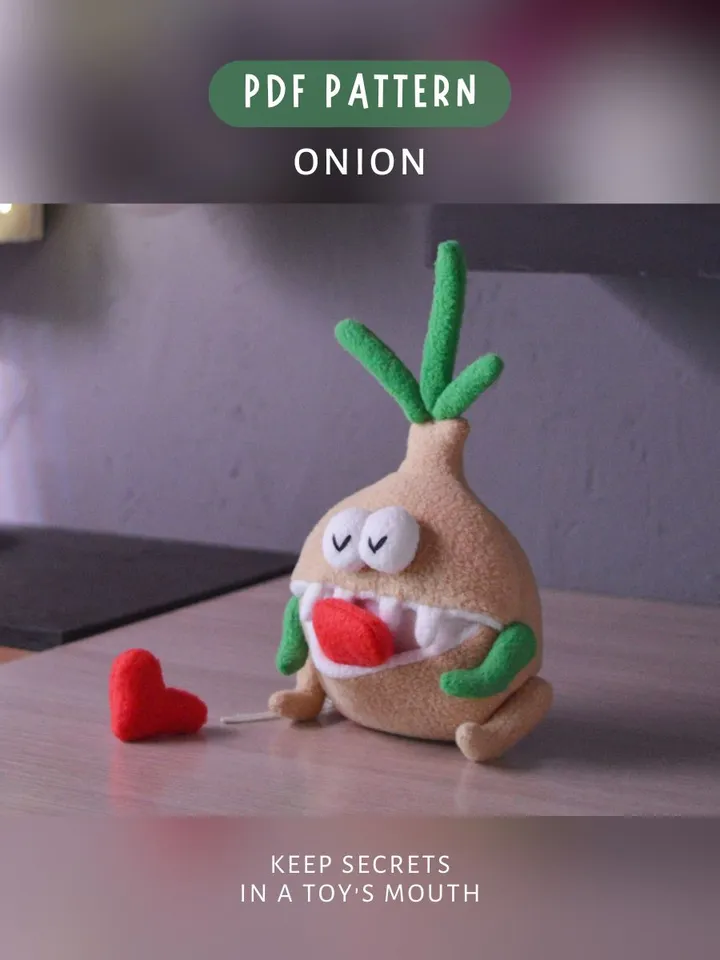 "Adorable Onion Plush Sewing Pattern – PDF Tutorial 🧅" $7.00 | Buy online with delivery