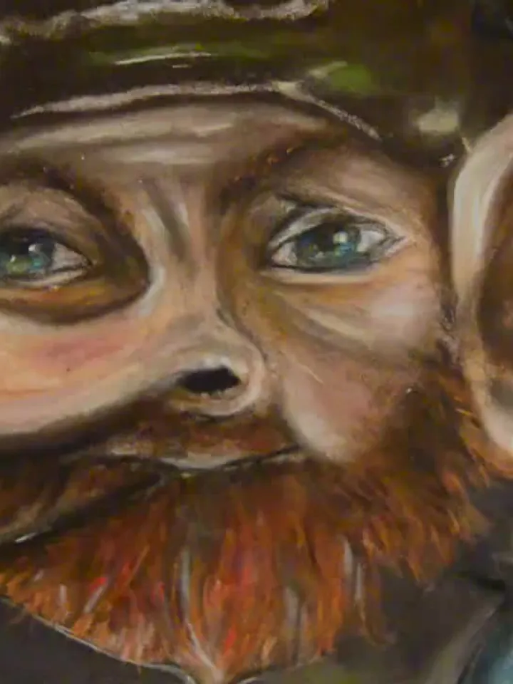 Leprechaun with a pot of gold,original soft pastel painting,irish ...