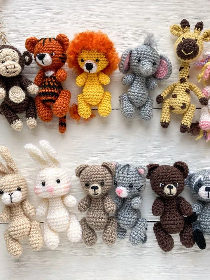 Elephant crochet toy pattern, amigurumi mini elephant pattern, crochet ...